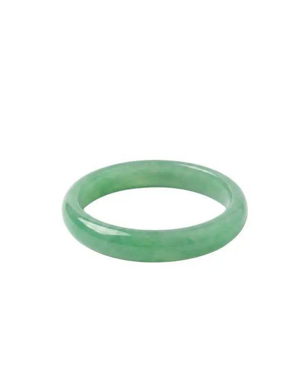 SEREE Meadow Classic Round Jade Bangle - Green