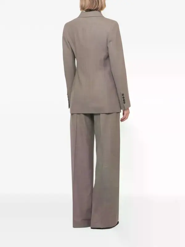 D.exterior Double-breasted Peak-lapel Jacket - Neutrals