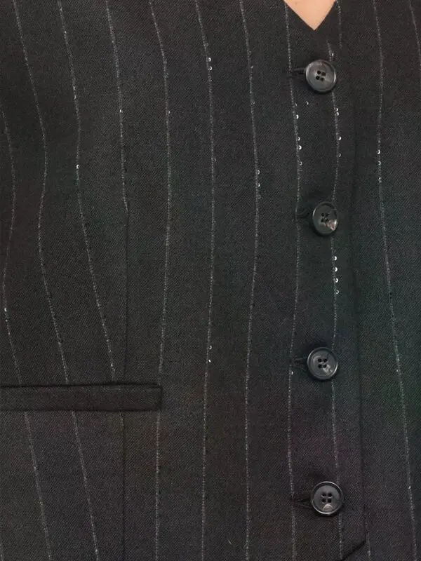 D.exterior Pinstripe Sequin-embellished Waistcoat
