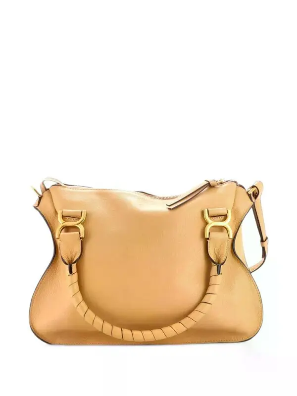 Chloé Marcie Leather Medium Satchel - Neutrals