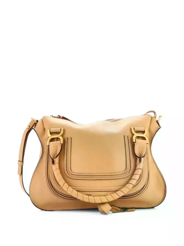 Chloé Marcie Leather Medium Satchel - Neutrals