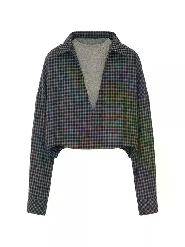 ELEH Check-pattern Crop Top