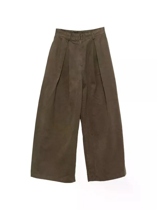 LA PISCINE Pleated Wide-leg Trousers