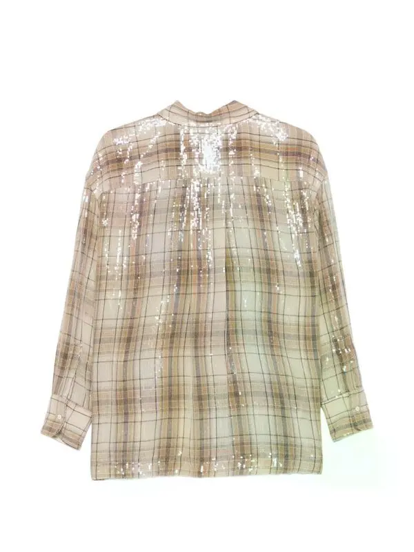 RAME Sequin-embellished Checked Shirt