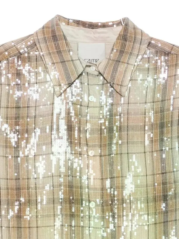 RAME Sequin-embellished Checked Shirt