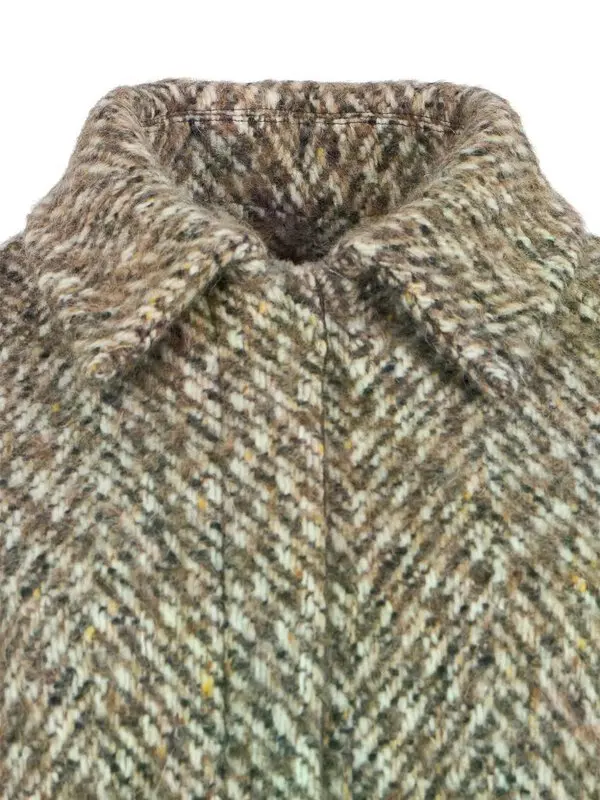 Kiton Herringbone-pattern Wool-blend Jacket