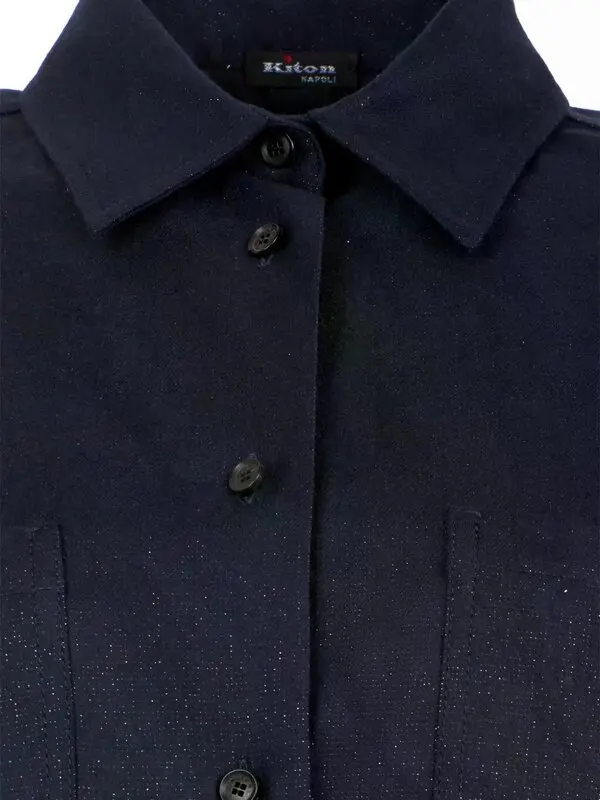 Kiton Metallic Virgin Wool Shirt