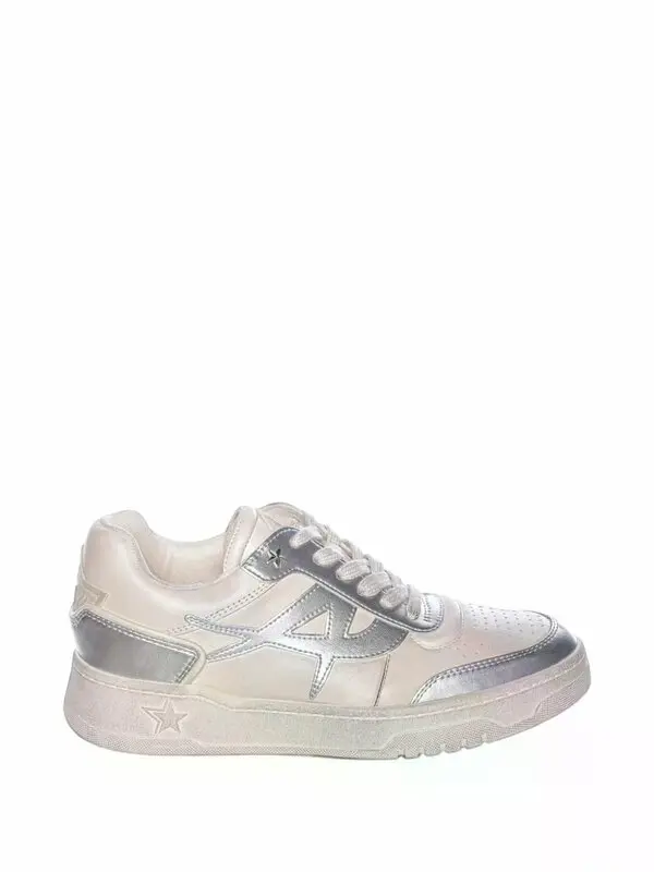 Ash Blake Metallic-effect Panelled Sneakers - White