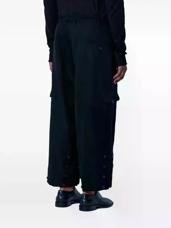 Yohji Yamamoto Button-detail Wide-leg Cargo Pants