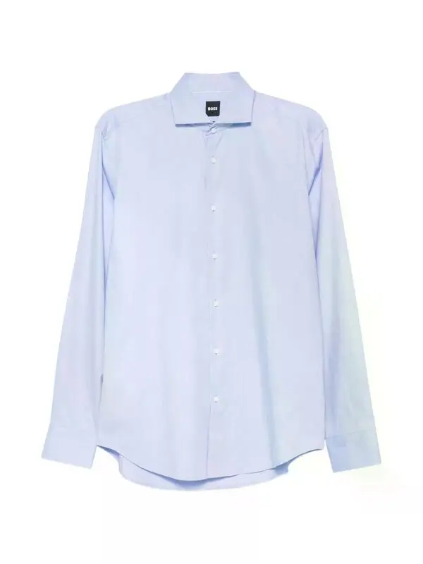 BOSS Herringbone Spread-collar Shirt