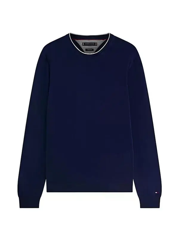 Tommy Hilfiger Logo-embroidered Crew-neck Sweater