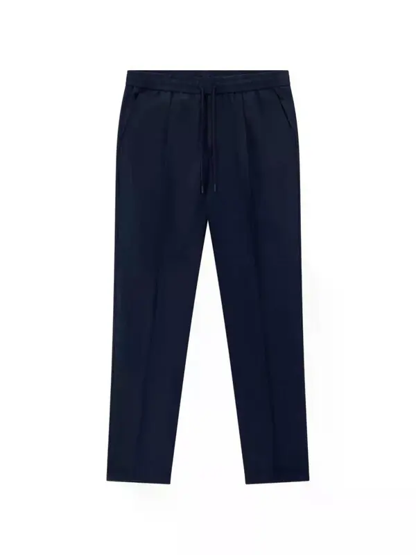 Boggi Milano City Trousers In Mélange Wool Flannel