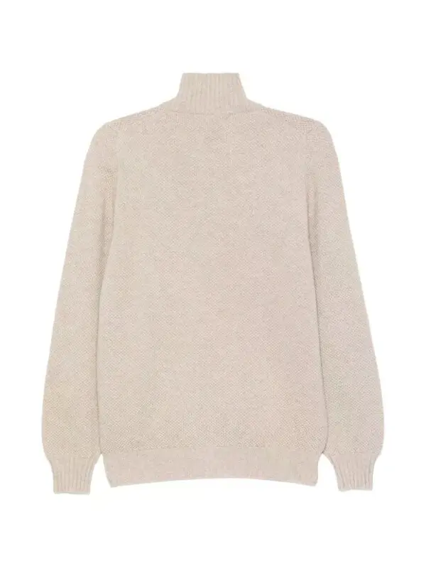 Fedeli Zip-up Waffle-knit Sweater