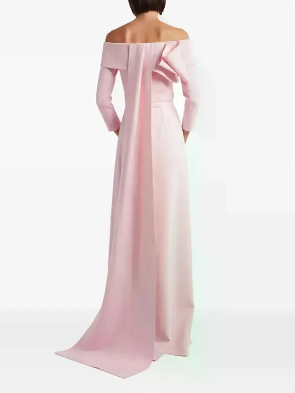 Safiyaa Off-shoulder Bow-detail Maxi Dress