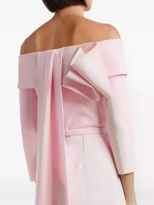Safiyaa Off-shoulder Bow-detail Maxi Dress