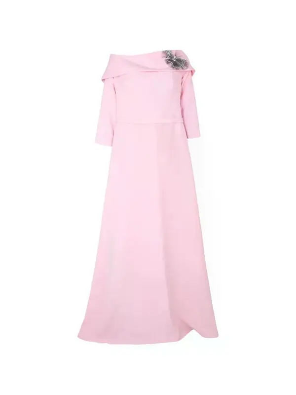 Safiyaa Off-shoulder Bow-detail Maxi Dress
