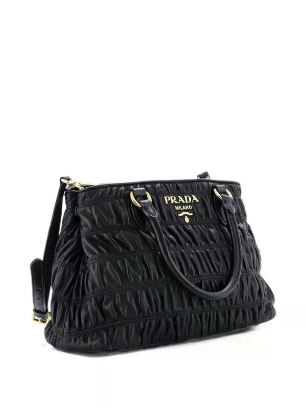 Prada Gaufre Convertible Tote Nappa Leather Small Satchel