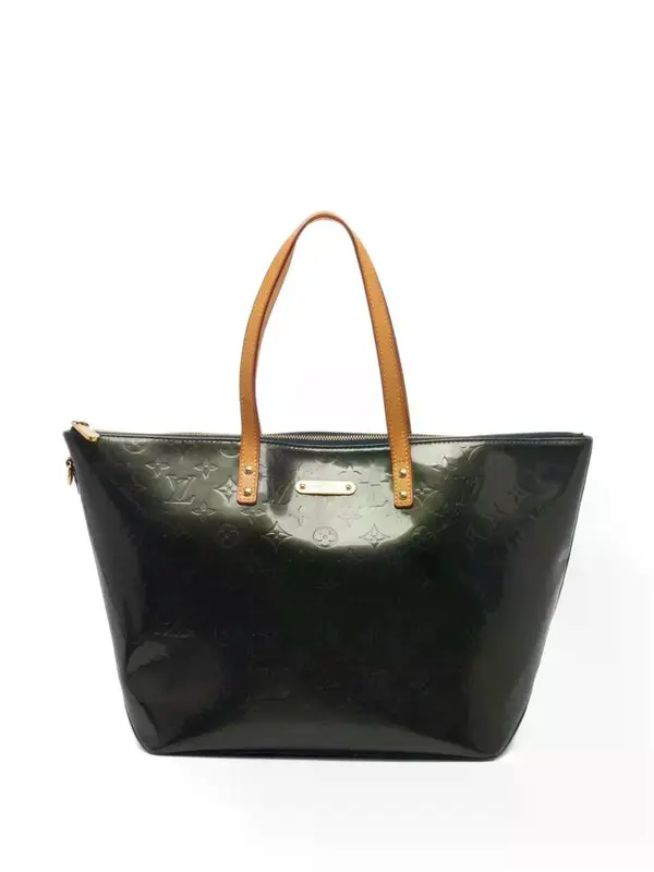 LOUIS VUITTON 2009 Gm Bellevue Monogram Vernis Tote Bag - Green