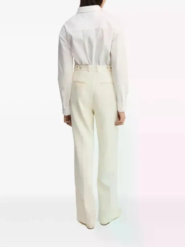 Almada Label Pleated Wide-leg Trousers