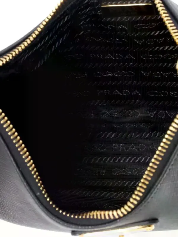 Prada Re-edition Hobo Saffiano Leather Mini Shoulder Bag - Black
