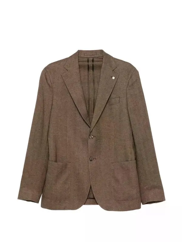 L.B.M. 1911 Herringbone-pattern Single-breasted Blazer