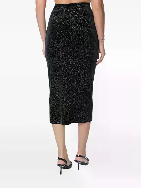 Armani Exchange Ruched Side-slit Midi Skirt