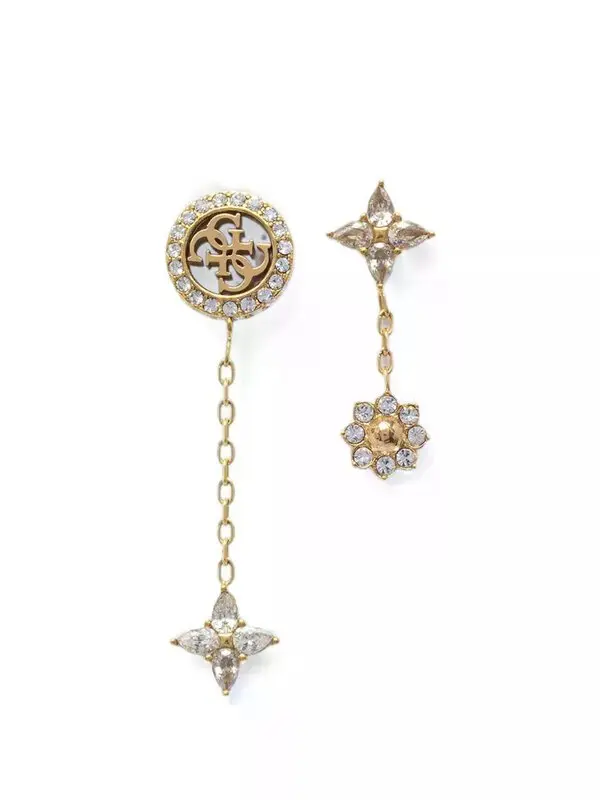 Guess Secret Garden Crystal-embellished Earrings - Gold