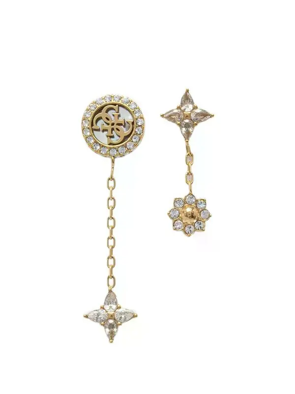 Guess Secret Garden Crystal-embellished Earrings - Gold