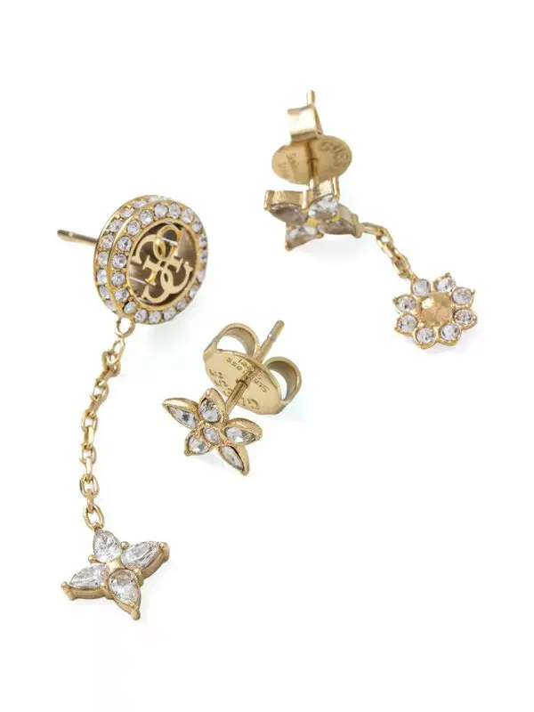 Guess Secret Garden Crystal-embellished Earrings - Gold