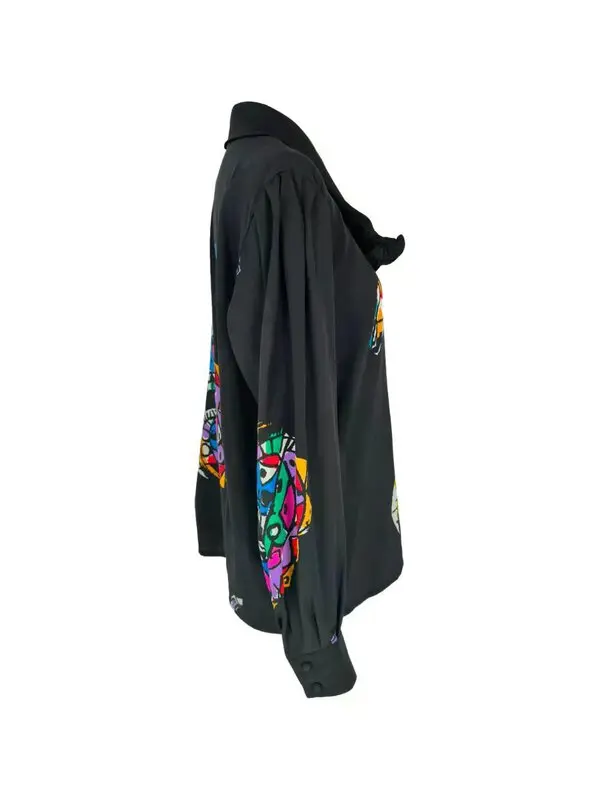LOUIS FERAUD Printed Ruffle-trim Shirt