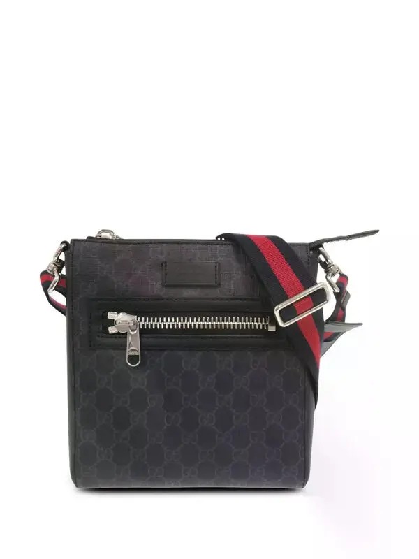 Gucci 2000-2015 Gg Supreme Web Messenger Bag Crossbody Bag - Black