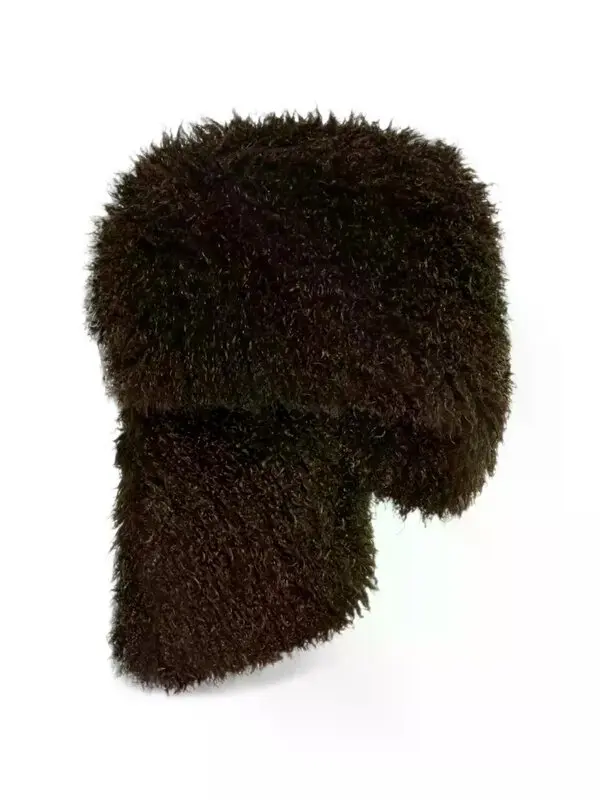 GESTUZ Buckle-fastening Faux-fur Scarf - Brown