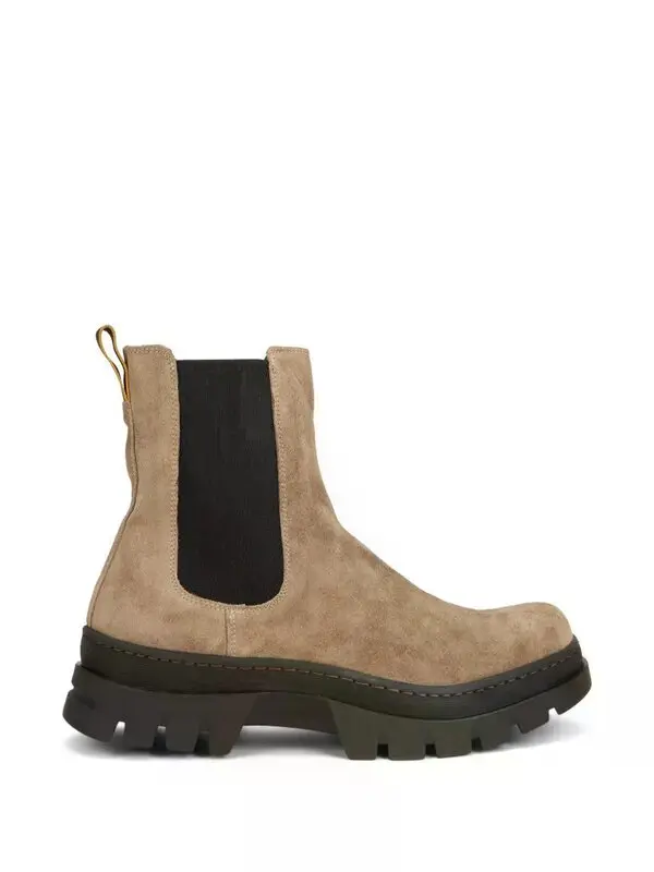 MOORER Morisot-p5 Suede Chunky-sole Boots - Neutrals
