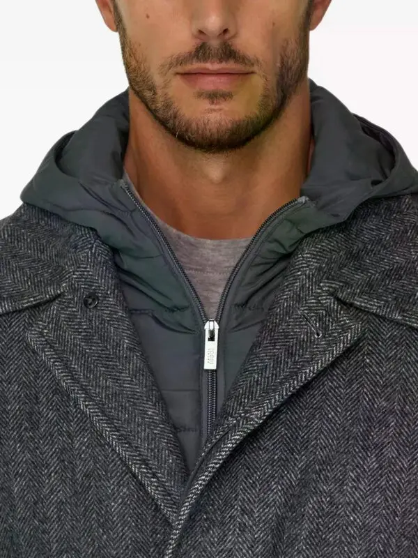 Boggi Milano Single-breasted Coat In Wool Blend