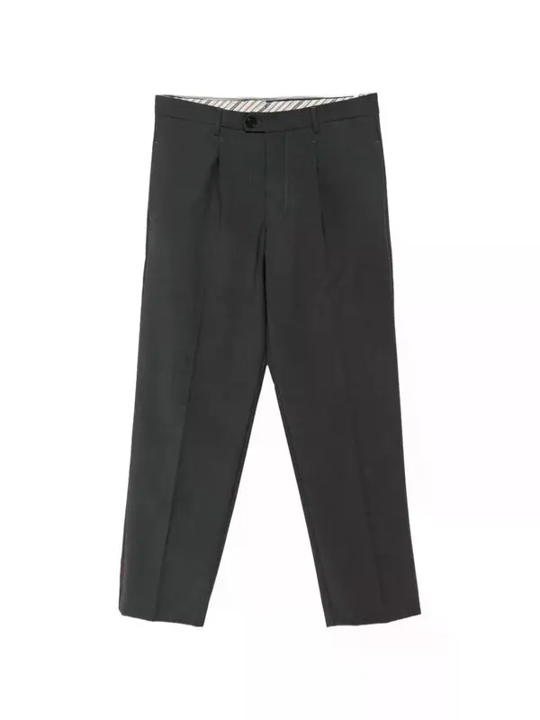 AMARANTO Pleated Straight-leg Tailore Trousers