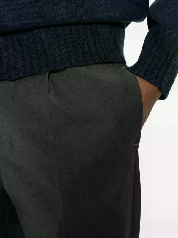 AMARANTO Pleated Straight-leg Tailore Trousers