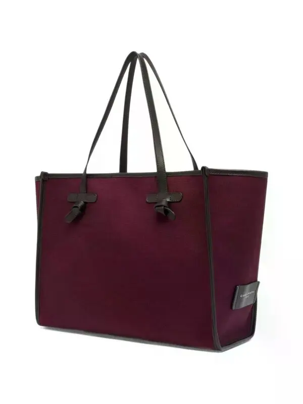 GIANNI CHIARINI Marcella Knot-detail Canvas Shoulder Bag