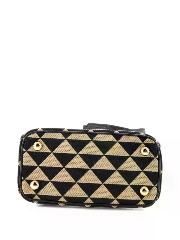 Prada Symbole Double Zip Tote Jacquard Mini Shoulder Bag