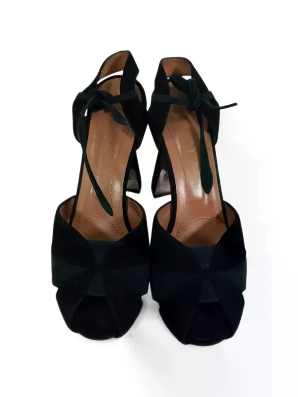 Marni Ribbon Strap Peep-toe Pumps