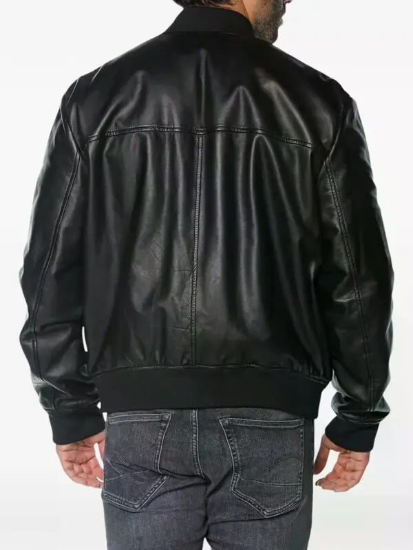 Armani Exchange Leather Blouson Jacket