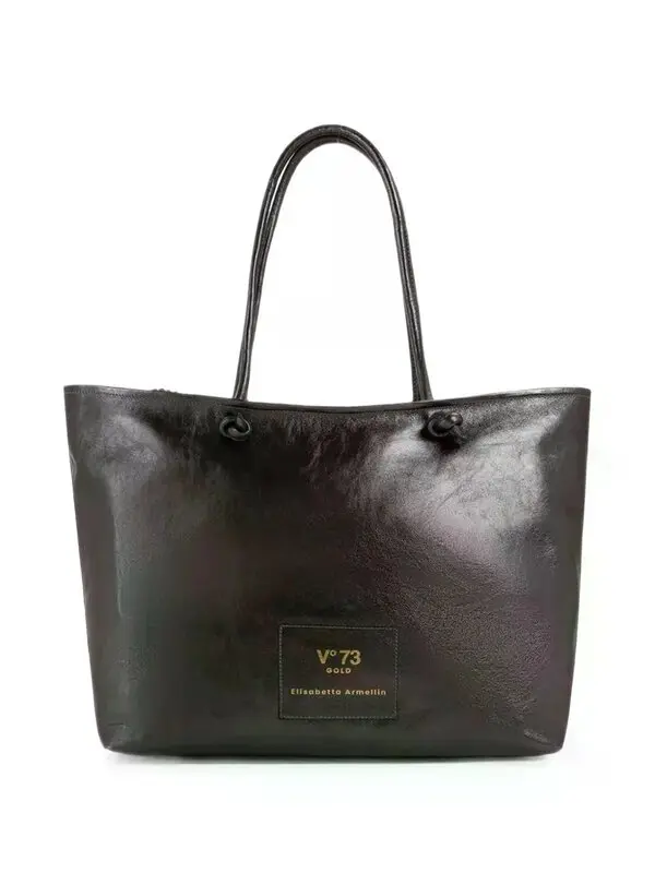 V°73 Knot-detail Leather Tote Bag