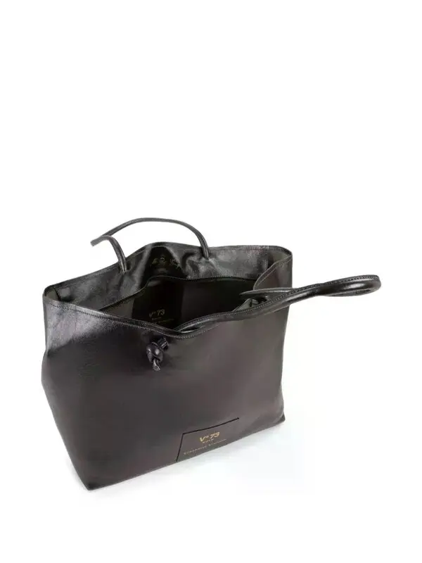 V°73 Knot-detail Leather Tote Bag