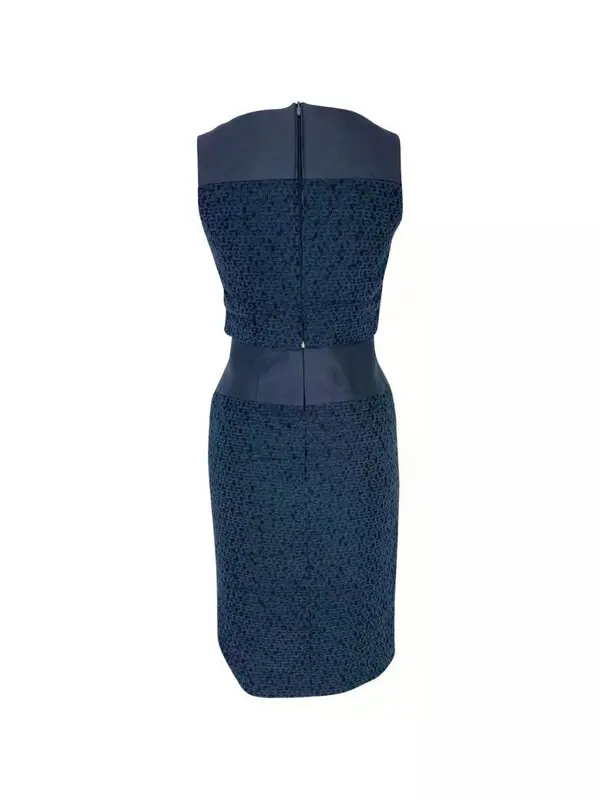Oscar De La Renta Textured Layered Dress - Blue