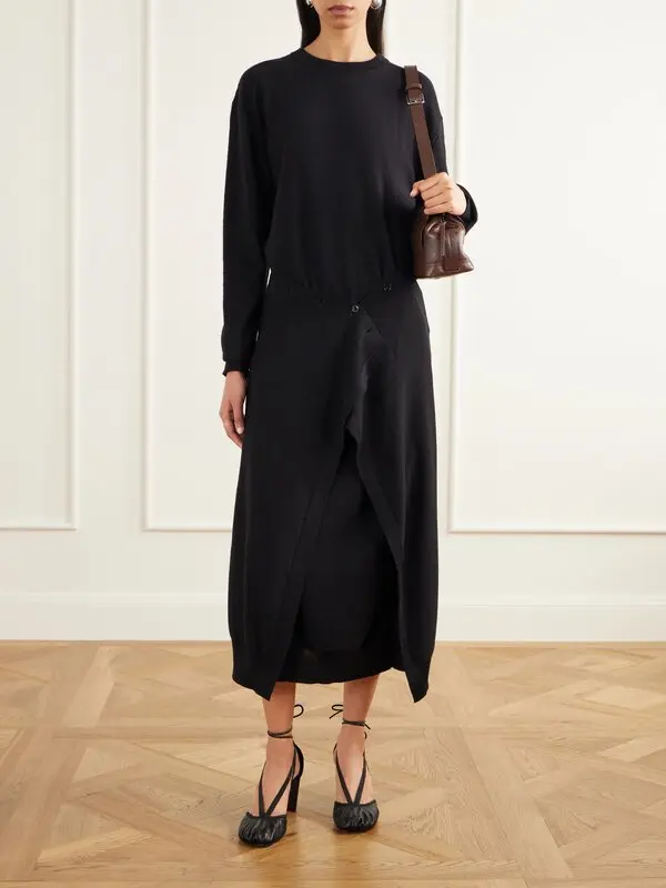 LEMAIRE Pedille Ballerina 80 Lace-up Leather Pumps