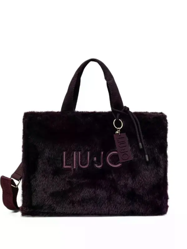 Liu Jo Large Faux-fur Logo-embroidered Tote Bag