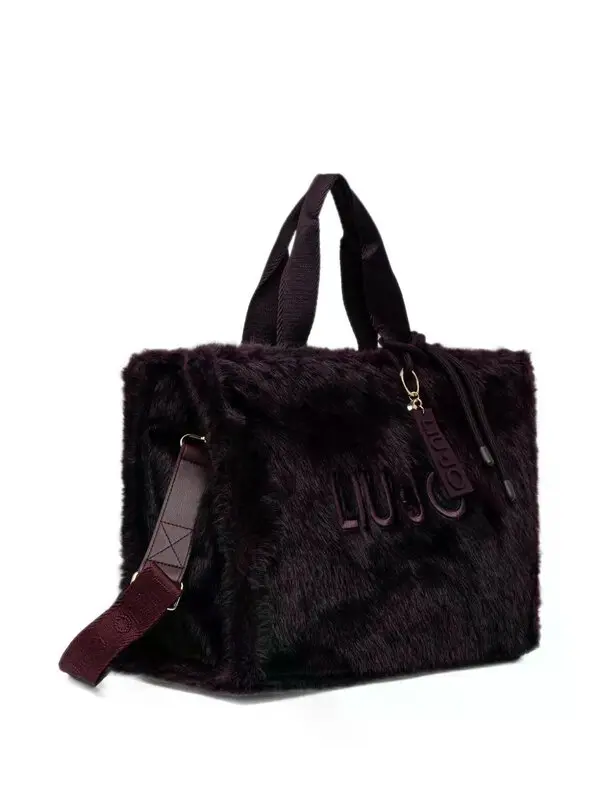 Liu Jo Large Faux-fur Logo-embroidered Tote Bag
