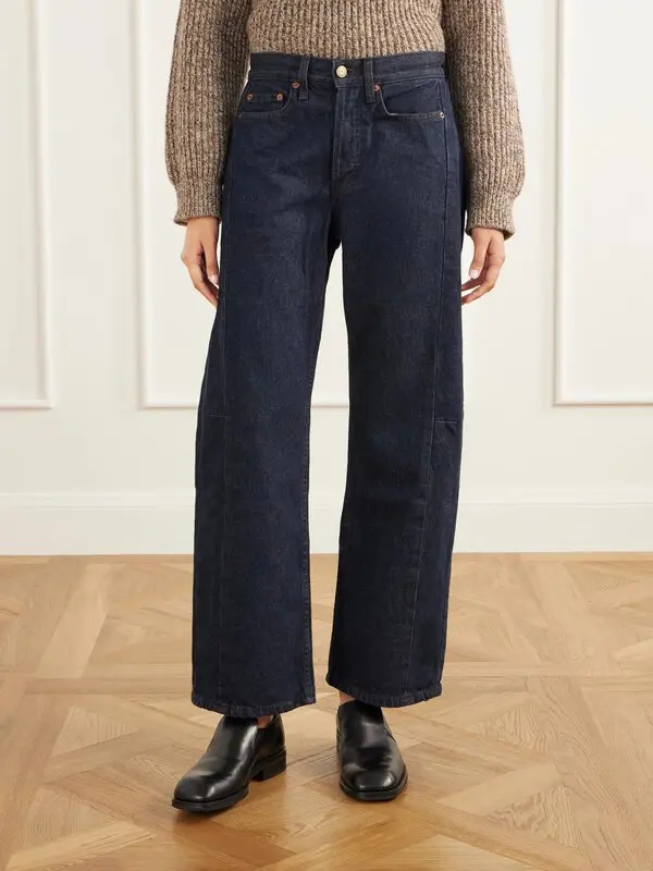 B Sides Slim Lasso High-rise Wide-leg Jeans