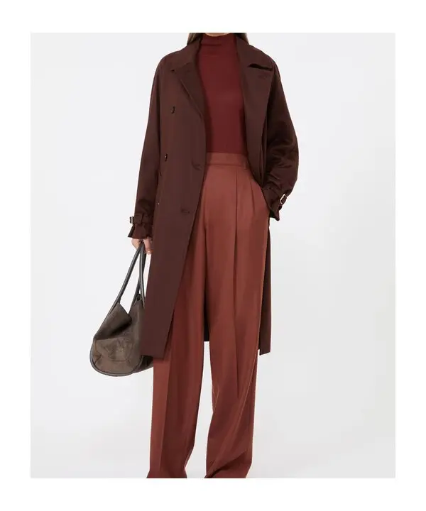 Max Mara Cashmere Yarn Polo-neck Sweater Rust - Rust-red