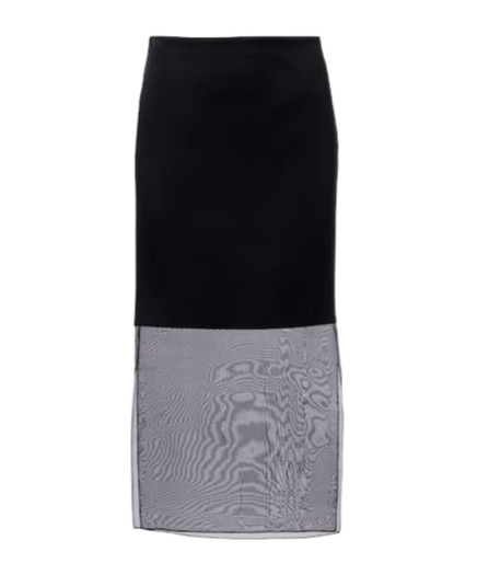Khaite Sybil Layered Midi Skirt