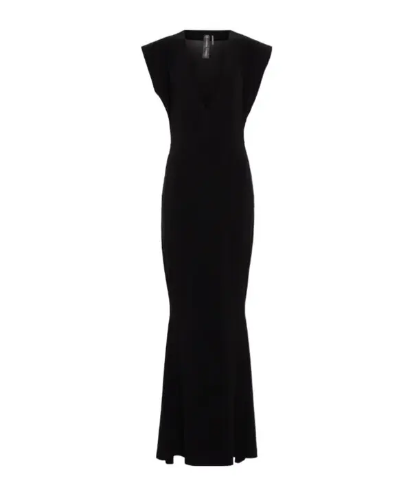 Norma Kamali V-neck Maxi Gown